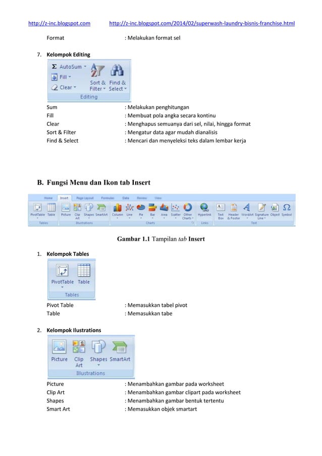 Fungsi menu dan icon pada microsoft excel 2007 | PDF