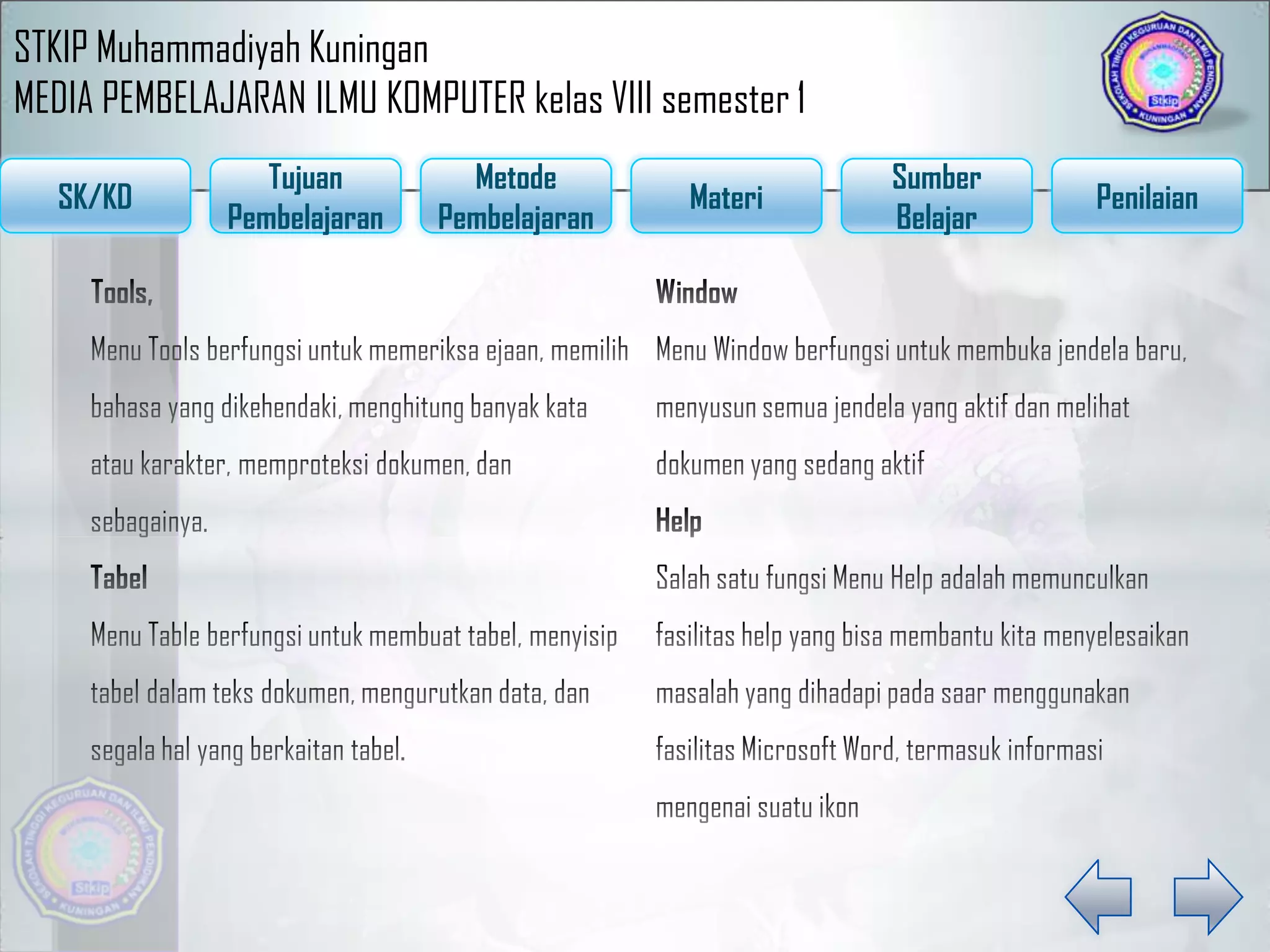 Fungsi menu dan ikon pada menu bar | PPTX