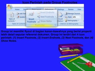 Fungsi menu pada icon word 2007 | PPTX