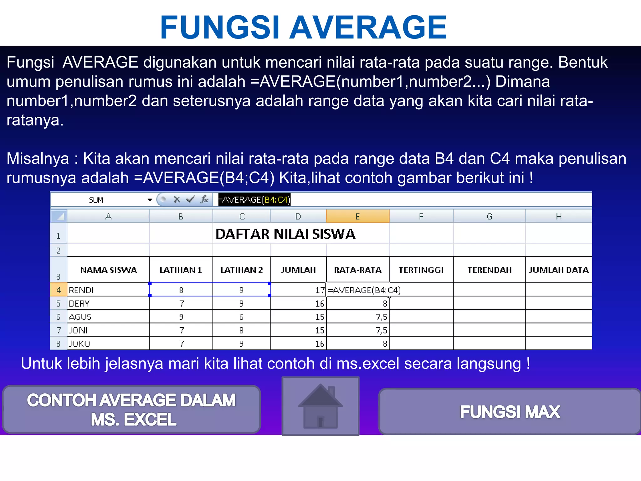 Fungsi Ms. Excel | PPT