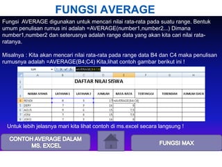 Fungsi Ms. Excel | PPT