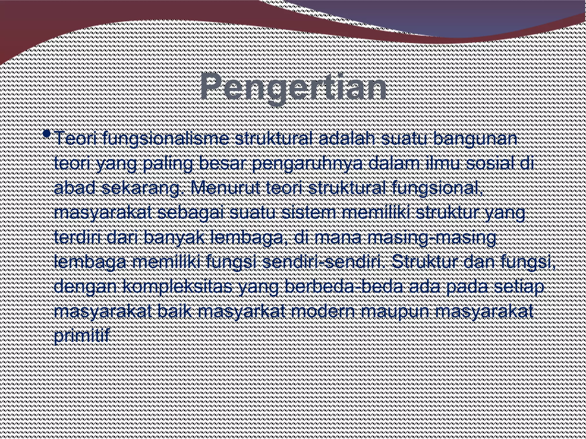Fungsionalisme struktural emile durkheim dan Auguste Comte | PPT