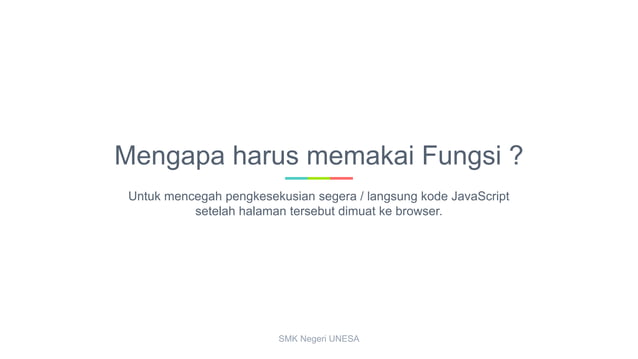 Fungsi pada java script | PPTX