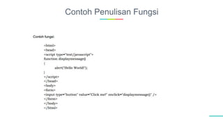 Fungsi pada java script | PPTX