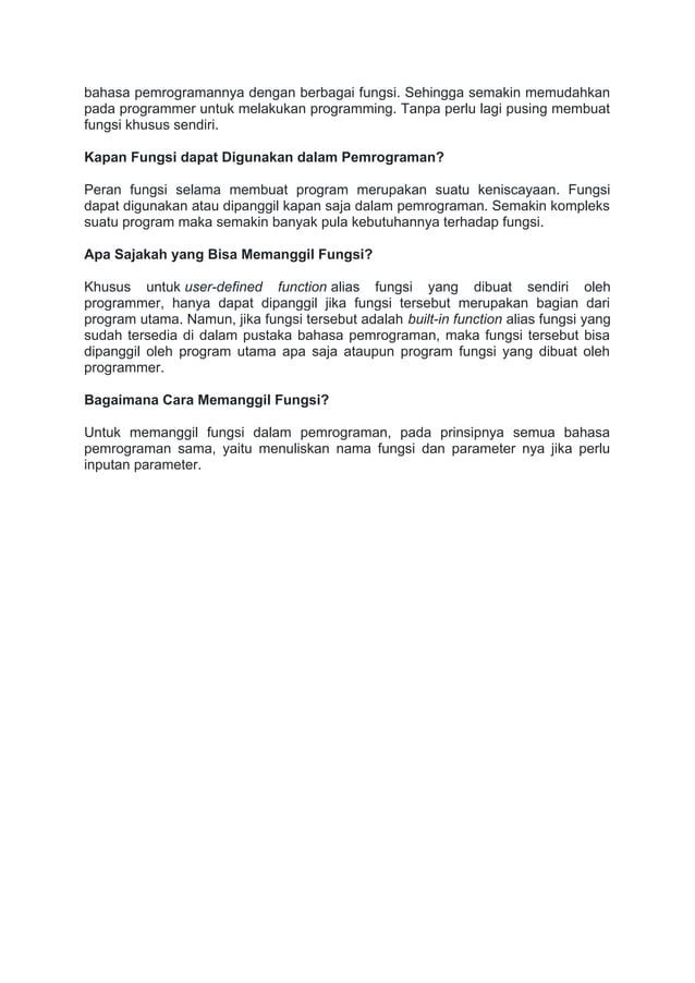 funsi pada php, cara menuliskan fungsi-fungsi | DOCX