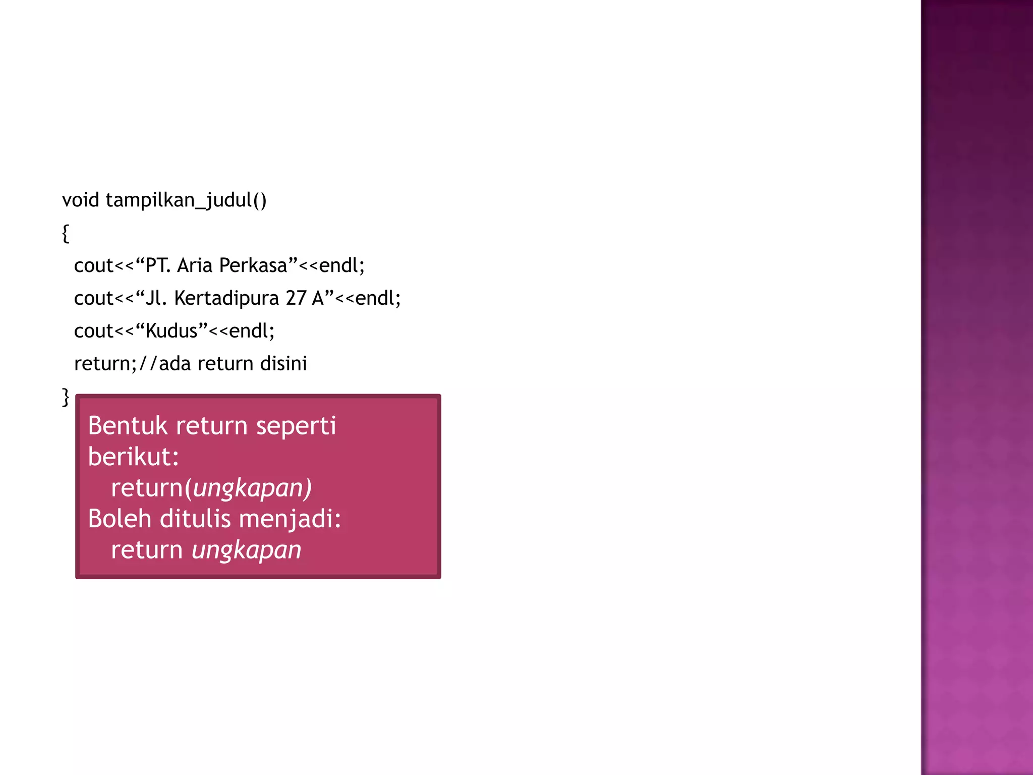 Fungsi part 3 | PPTX