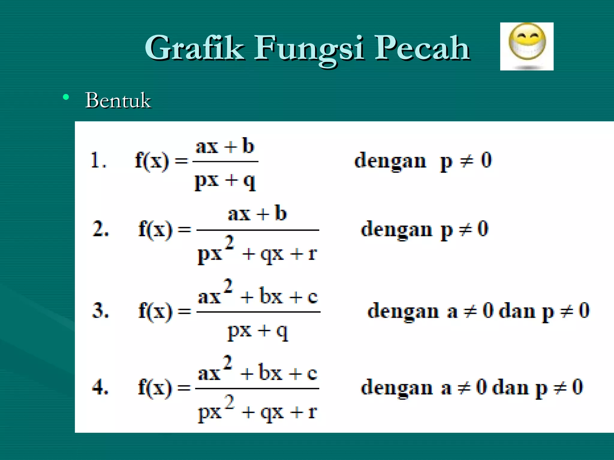 Fungsi pecah fungsi rasional | PPT