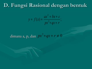 Fungsi pecah fungsi rasional | PPT