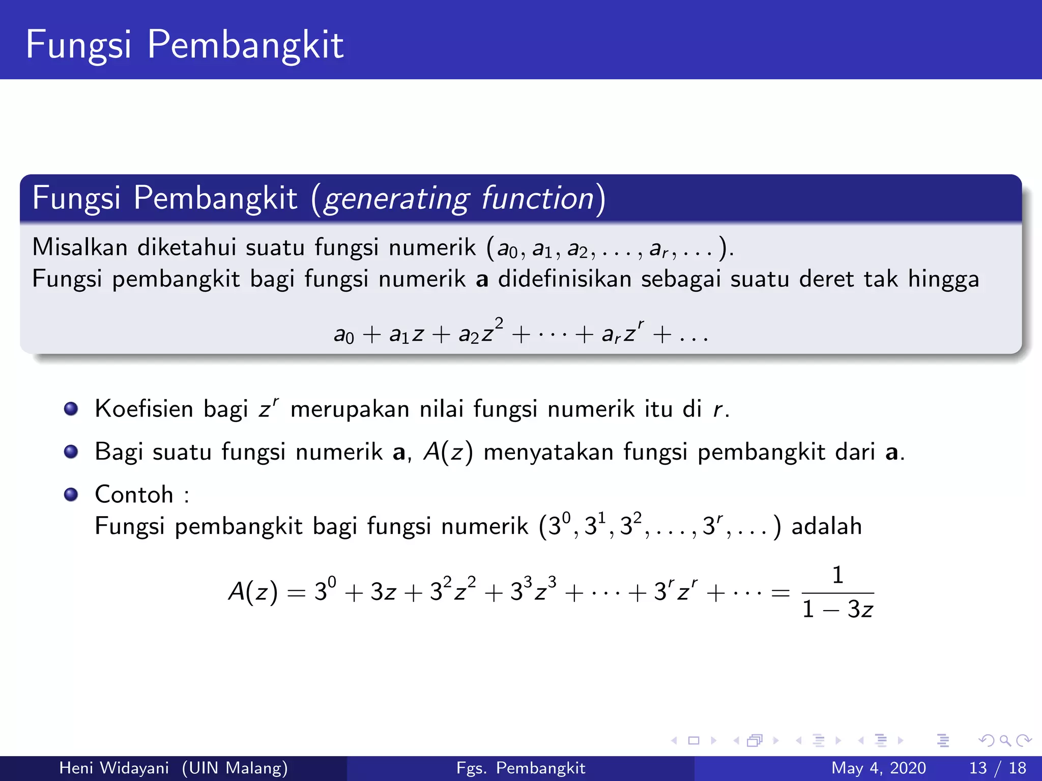 Fungsi Pembangkit | PDF
