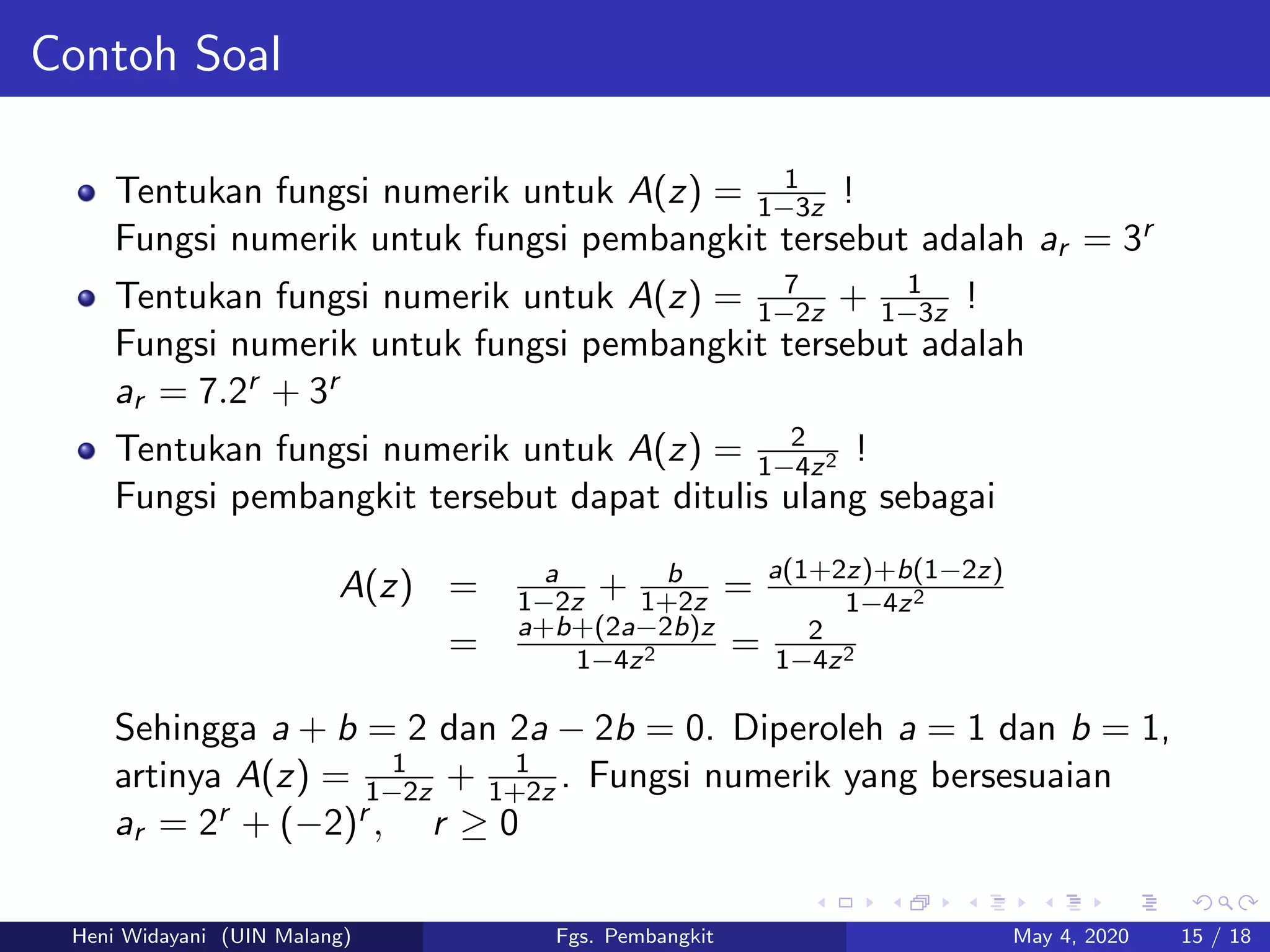 Fungsi Pembangkit | PDF