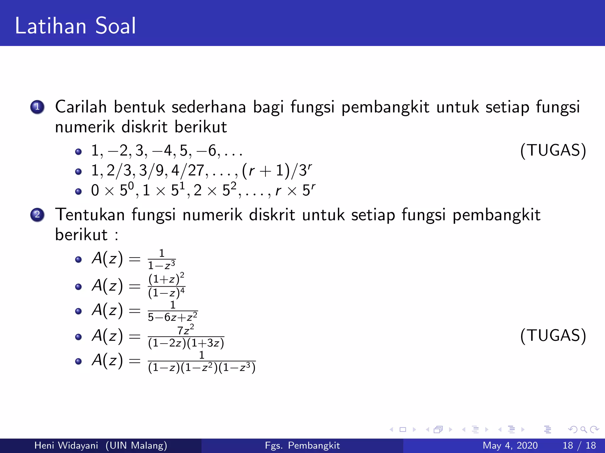 Fungsi Pembangkit | PDF