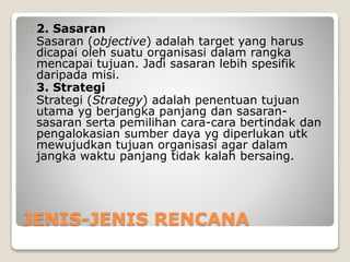 Fungsi perencanaan dalam manajemen (pert 9) | PPTX
