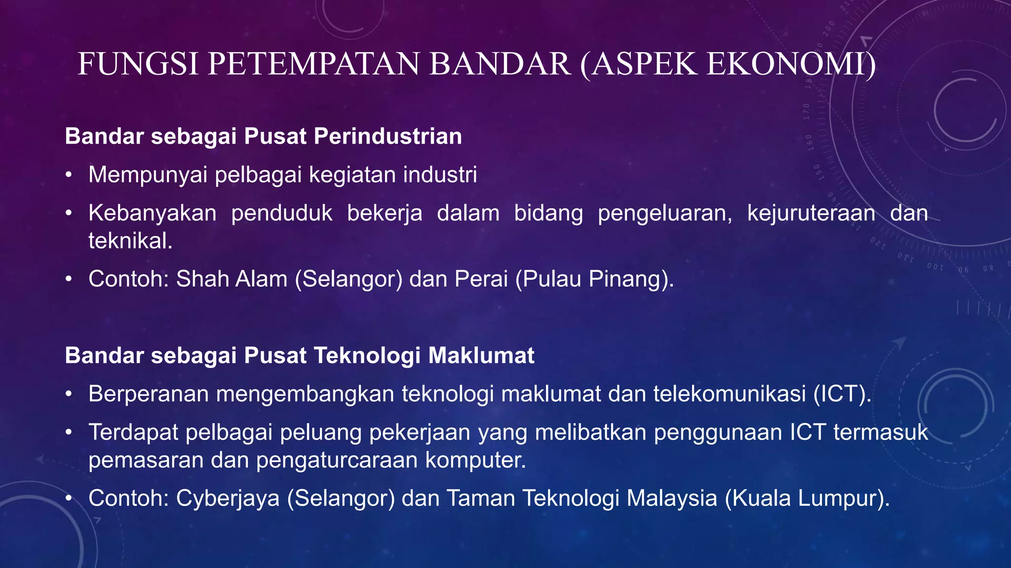 Fungsi petempatan bandar dan luar bandar | PPTX