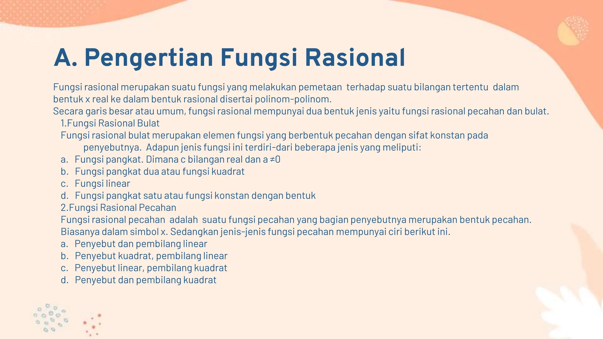 FUNGSI RASIONAL MATEMATIKA TINGKAT LANJUT | PPTX