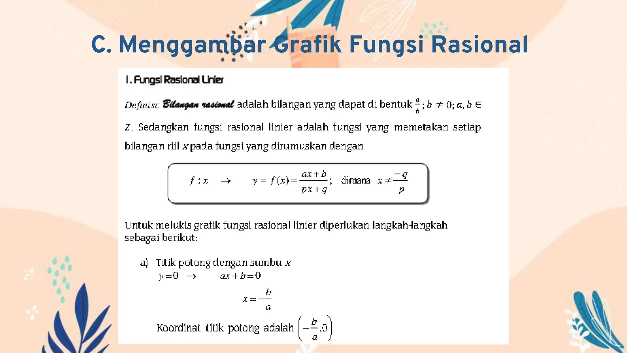 FUNGSI RASIONAL MATEMATIKA TINGKAT LANJUT | PPTX