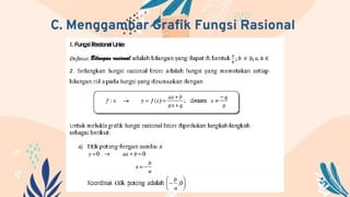 FUNGSI RASIONAL MATEMATIKA TINGKAT LANJUT | PPTX