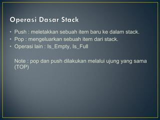 Fungsi rekursif, queue, stack | PPT