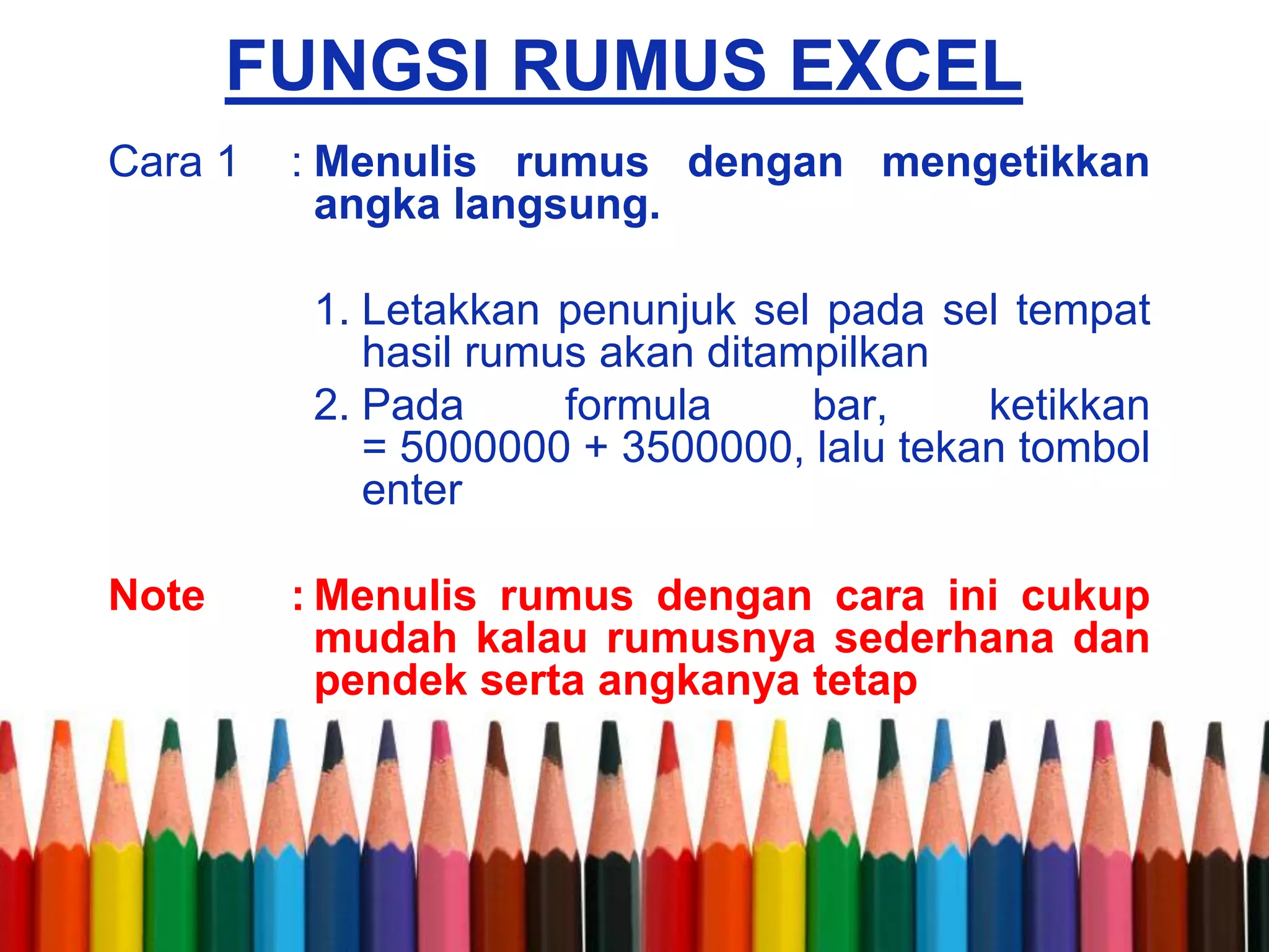 Fungsi Rumus Excel Pptx