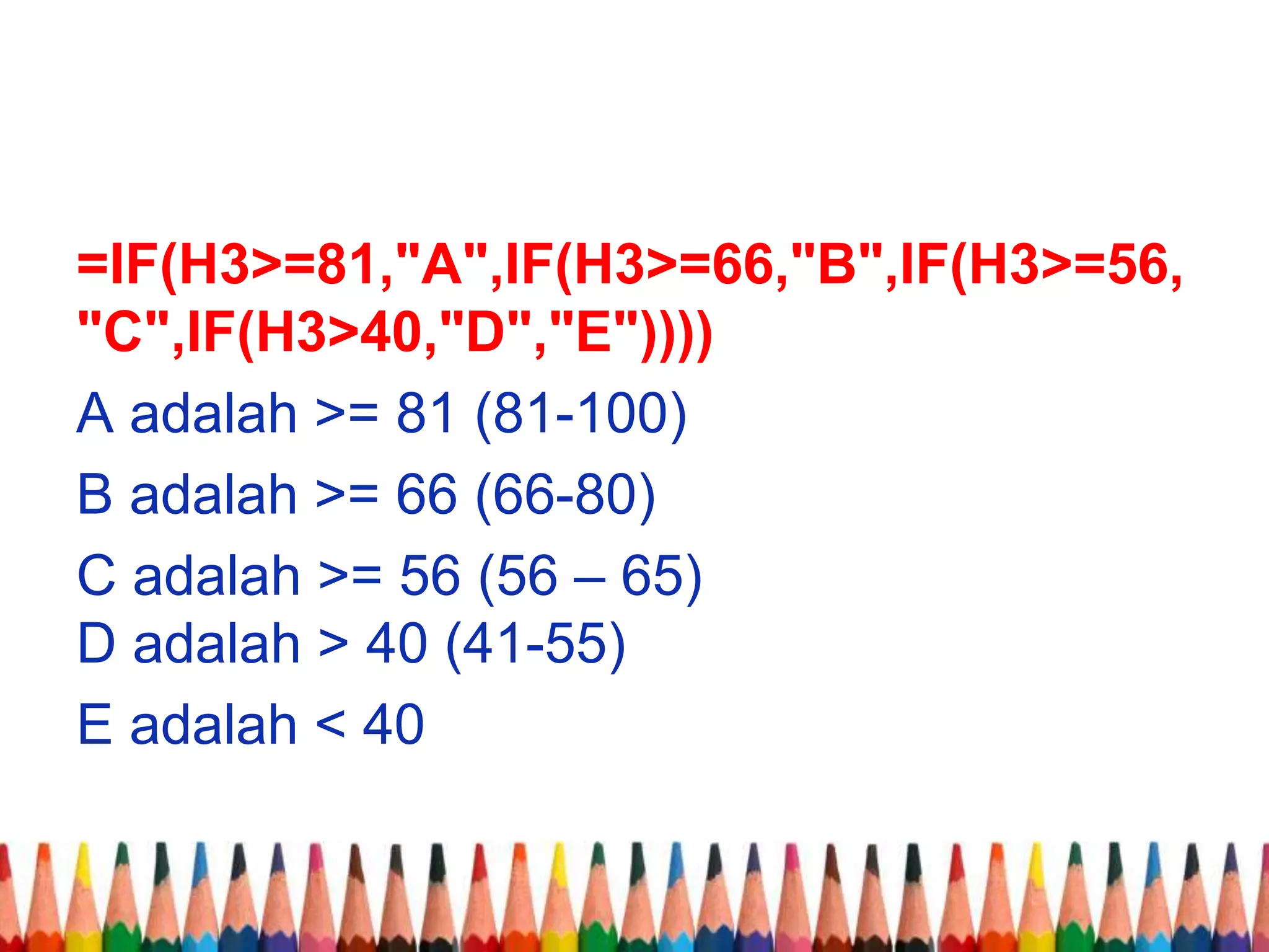 Fungsi Rumus Excel Pptx