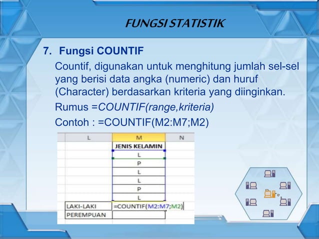 Fungsi rumus statistik di excel | PPTX