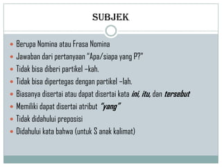 Fungsi sintaksis | PPTX