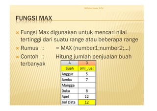 Fungsi statistik Edit | PDF