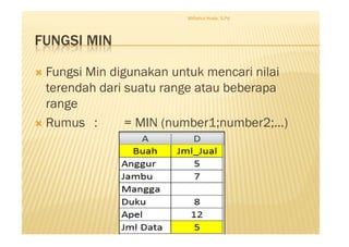 Fungsi statistik Edit | PDF