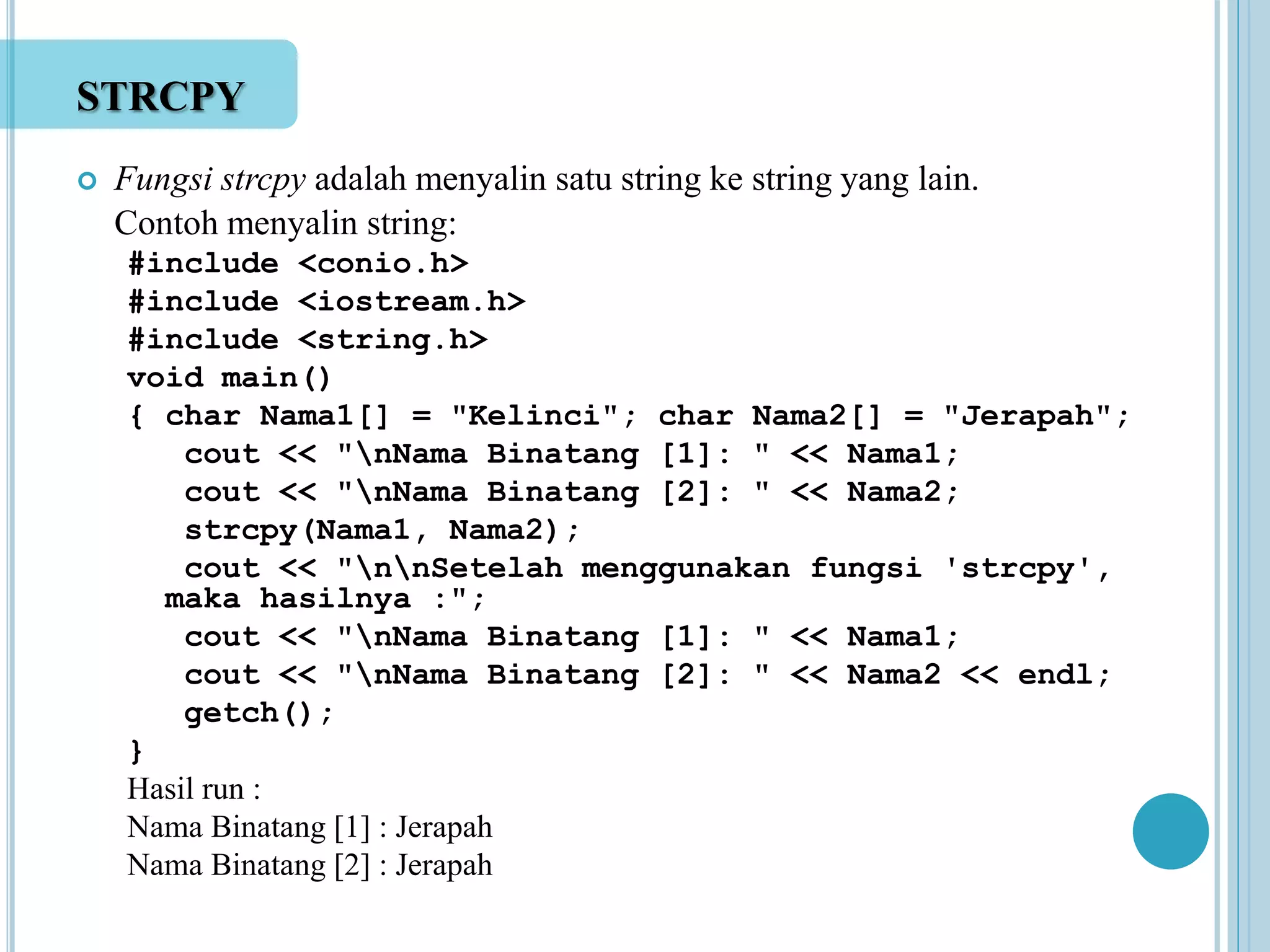 Fungsi string | PPT | Free Download