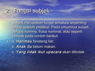Fungsi subjek | PPT