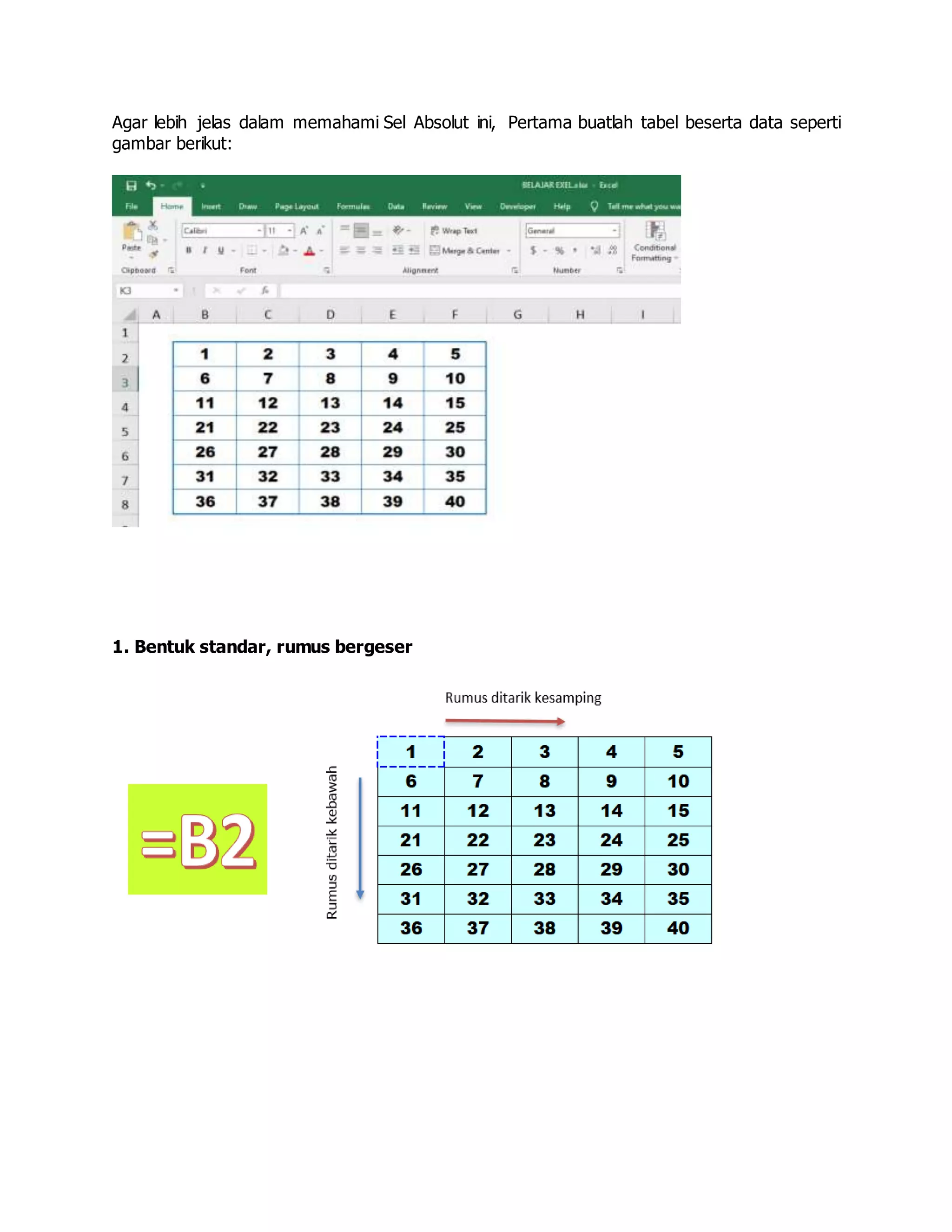 Fungsi Tanda $ (Absolute) pada Excel | PDF
