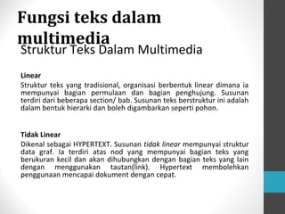 Fungsi teks dalam multimedia | PPT
