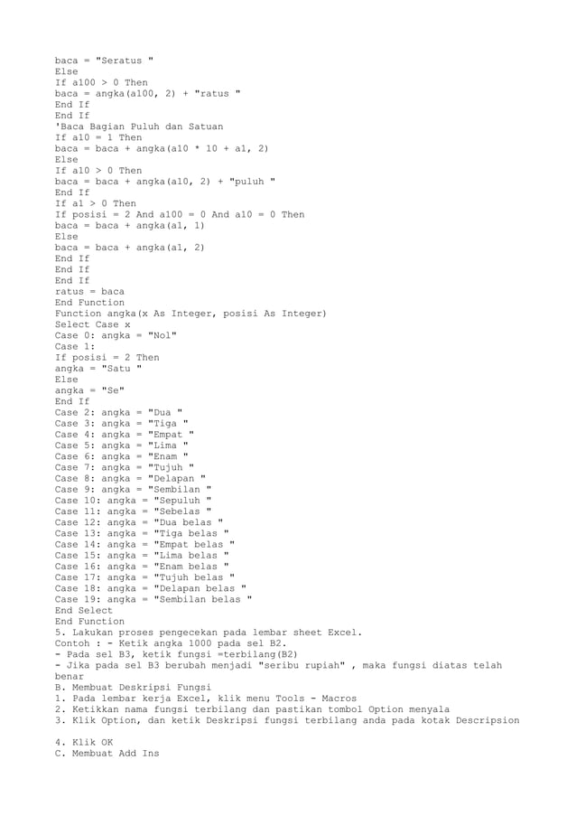 Fungsi terbilang | PDF