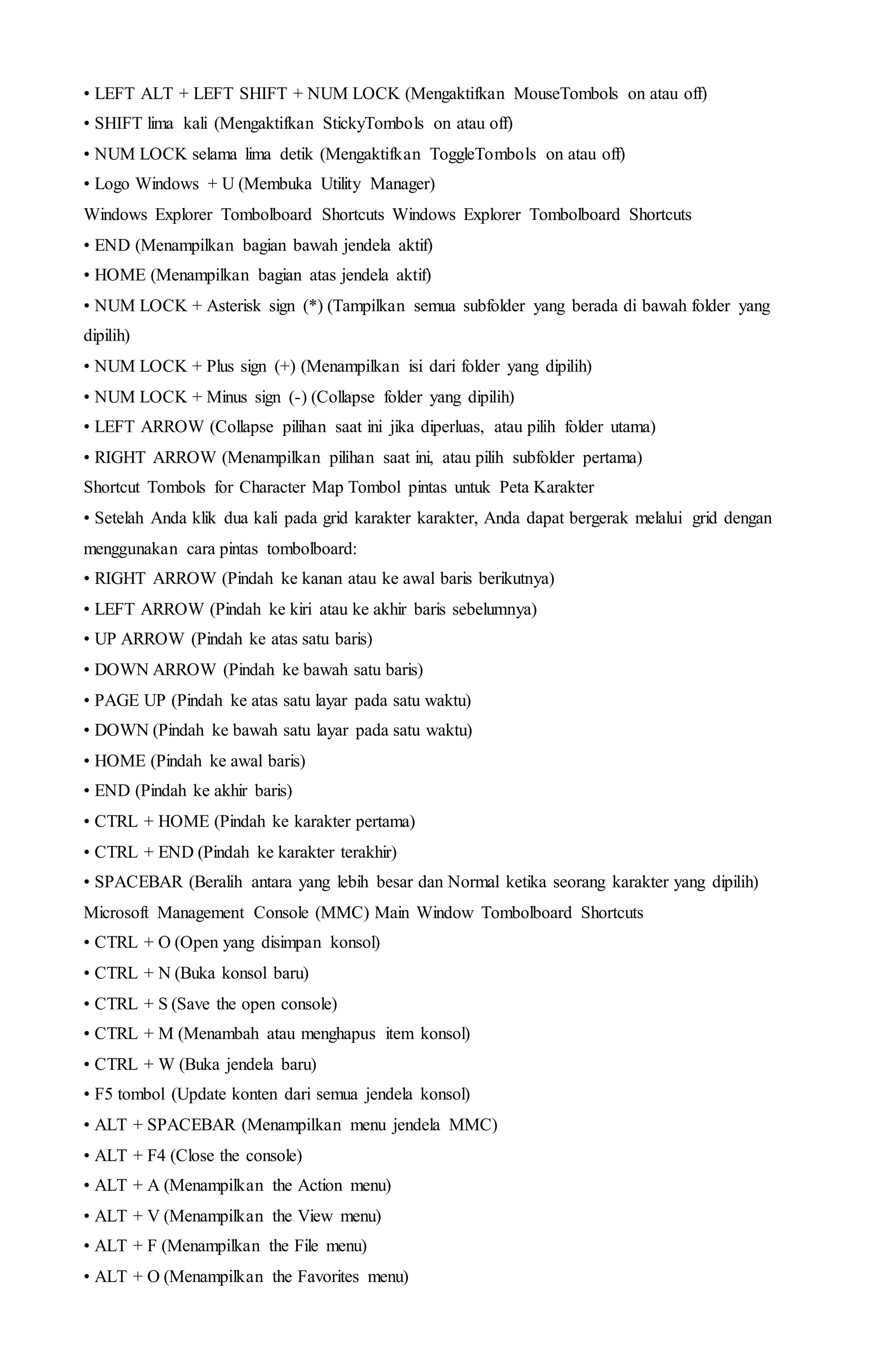 Fungsi Tombol Tombol Keyboard Komputer Lengkap | DOCX