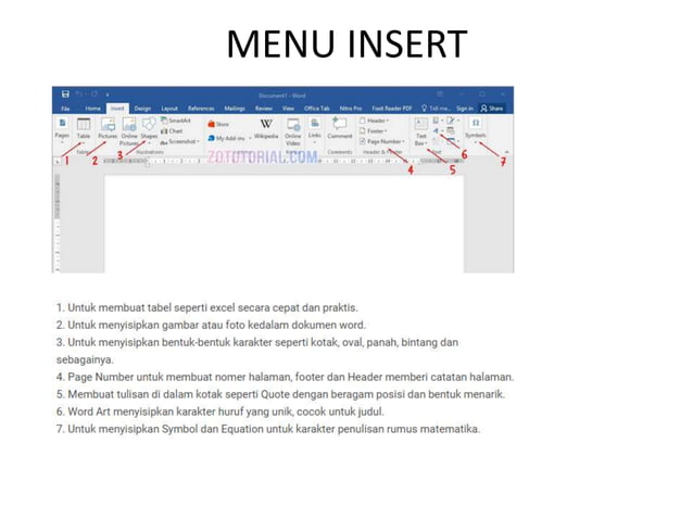 Fungsi Tools dan Menu di Microsoft Word Yang.pptx