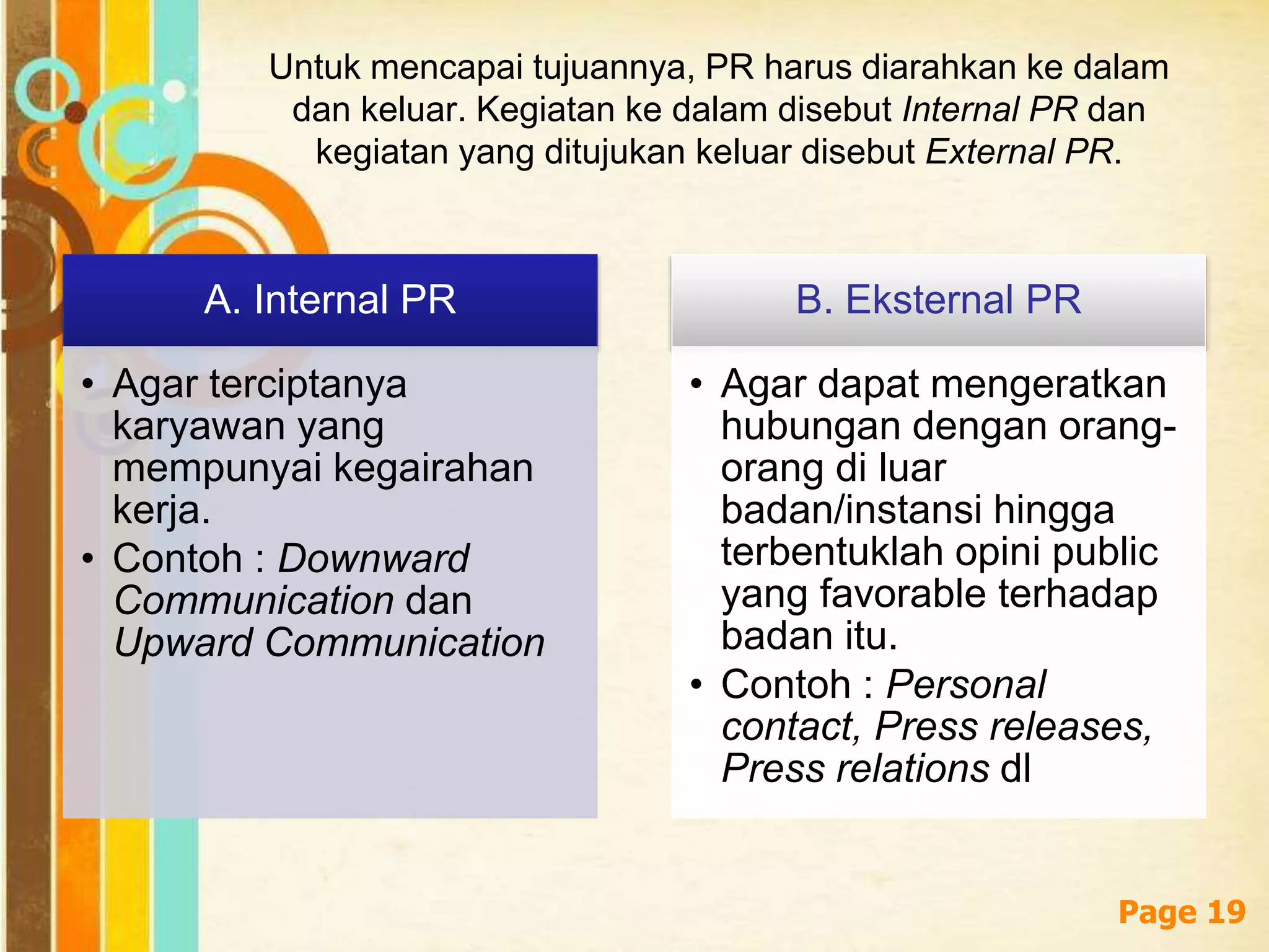 Fungsi, tugas dan tujuan public relation | PPT