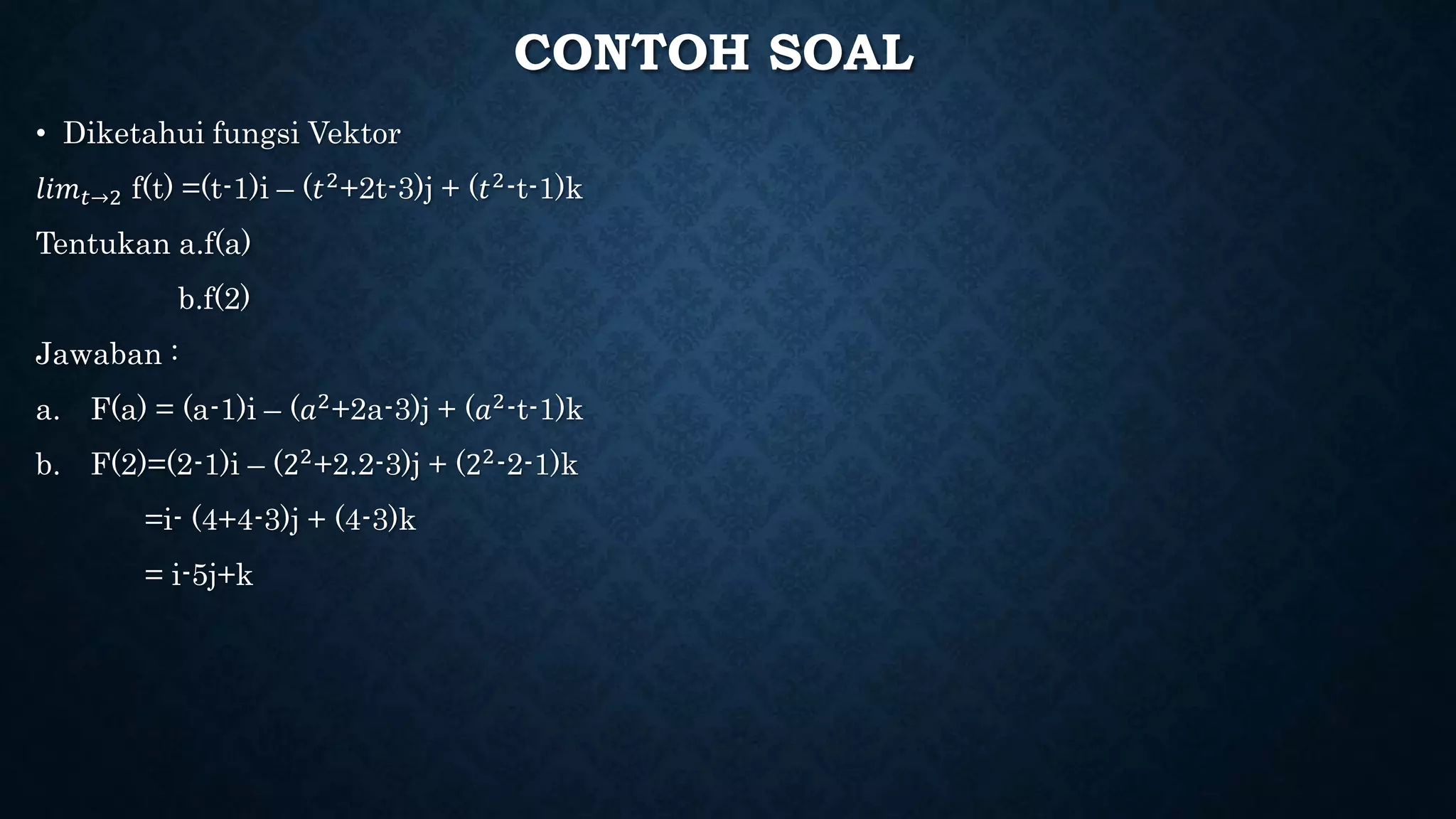 Fungsi vektor | PPTX