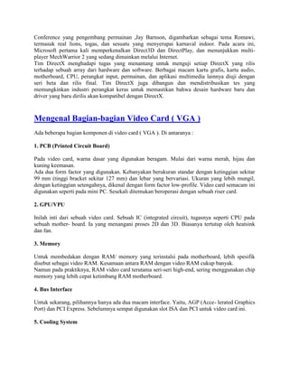 Fungsi vga onboard dan vga card | PDF