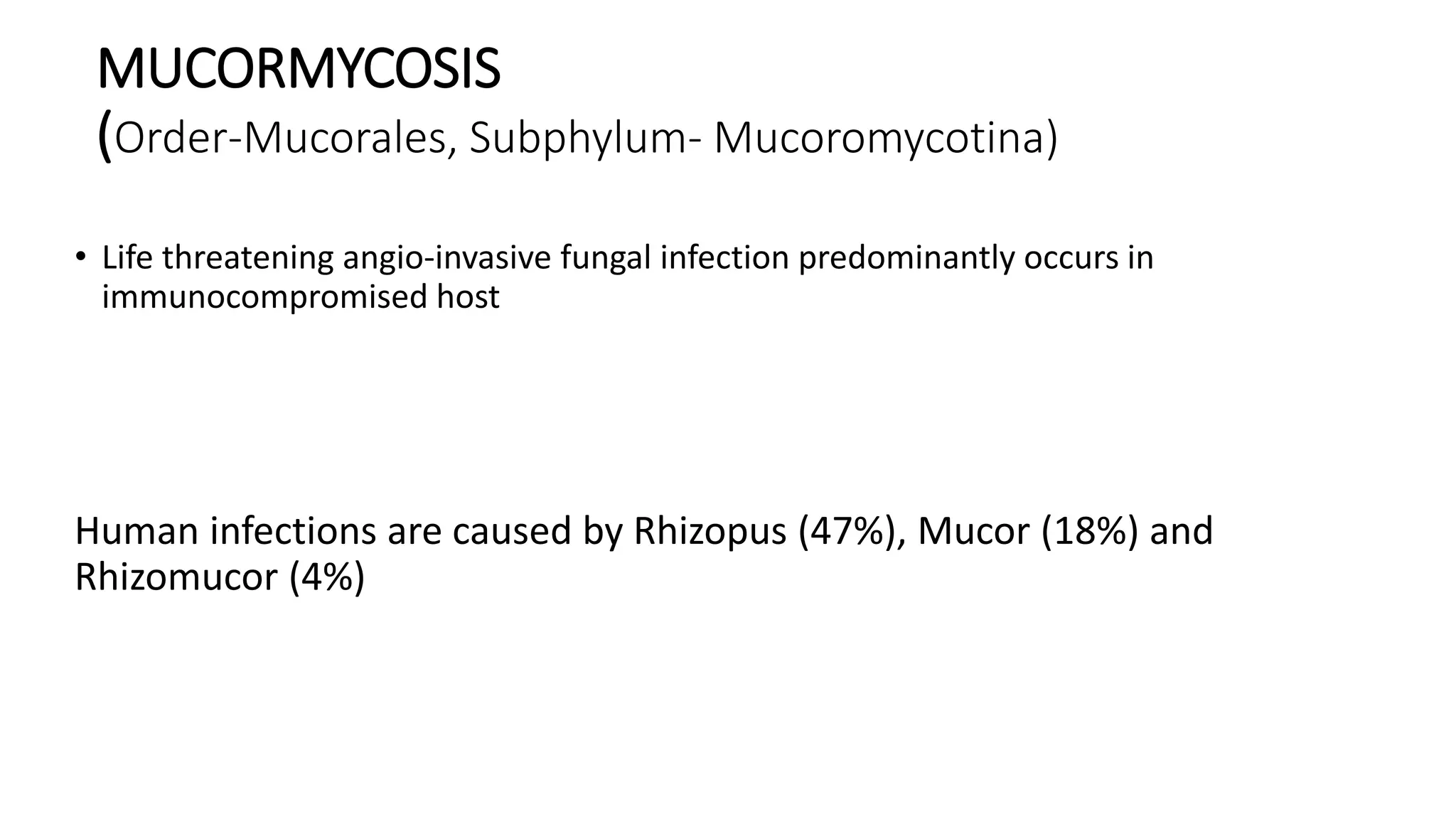 MYCOLOGY-MUCORMYCOSIS, ASPERGILLOSIS, CANDIDIASIS | PPTX
