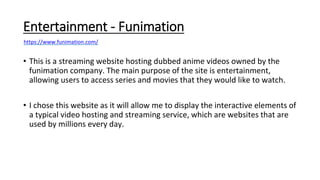 Funimation website analysis | PPTX | Home Entertainment Systems ...