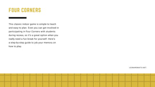 Fun indoor recess games - Leonard Baeta | PDF