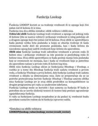 Funkije trazenja Excel_Emilija_Krstic | PDF