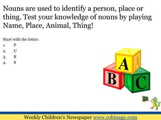 Fun Learning For Kids : English Grammar | PPTX