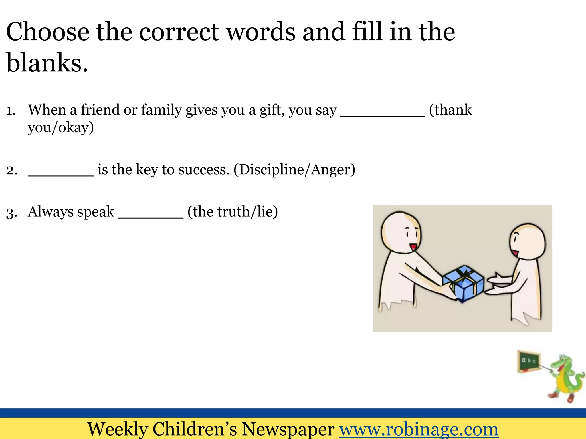 Fun Learning For Kids : Good Manners | PPTX