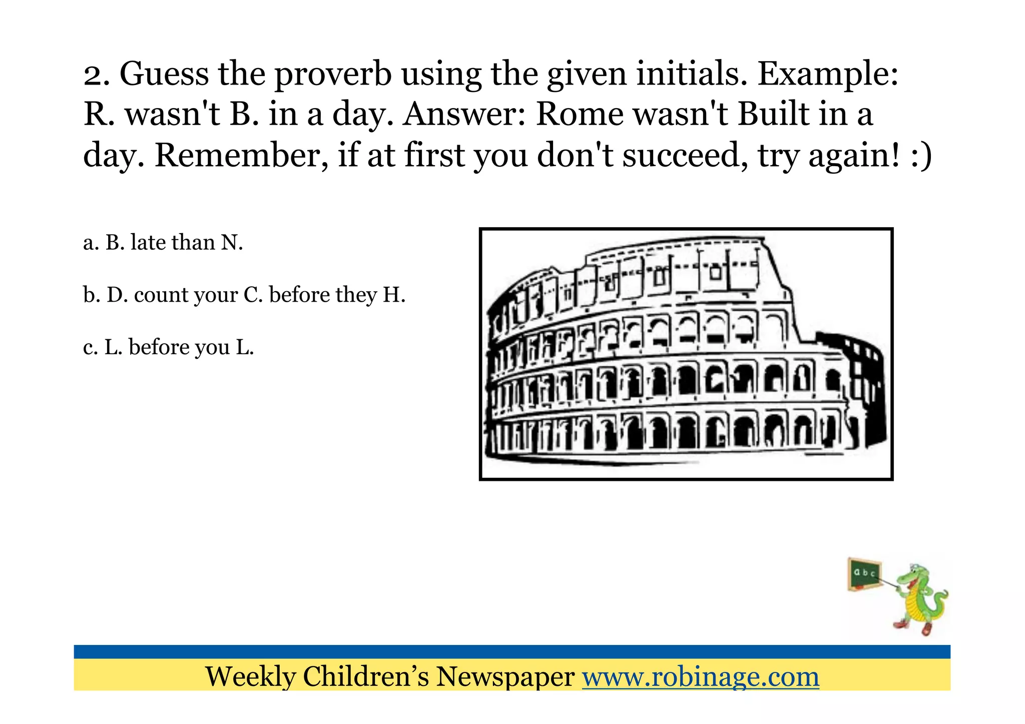 Fun Learning for Kids: Know Your Proverbs | PDF