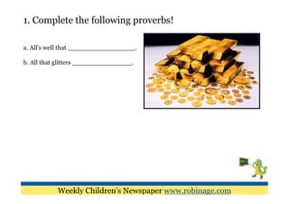 Fun Learning for Kids: Know Your Proverbs | PDF