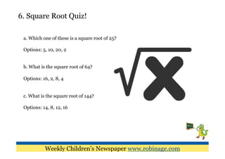 Fun Learning for Kids: Mathematics | PPT