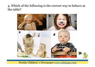 Fun Learning for Kids: Table Manners | PDF