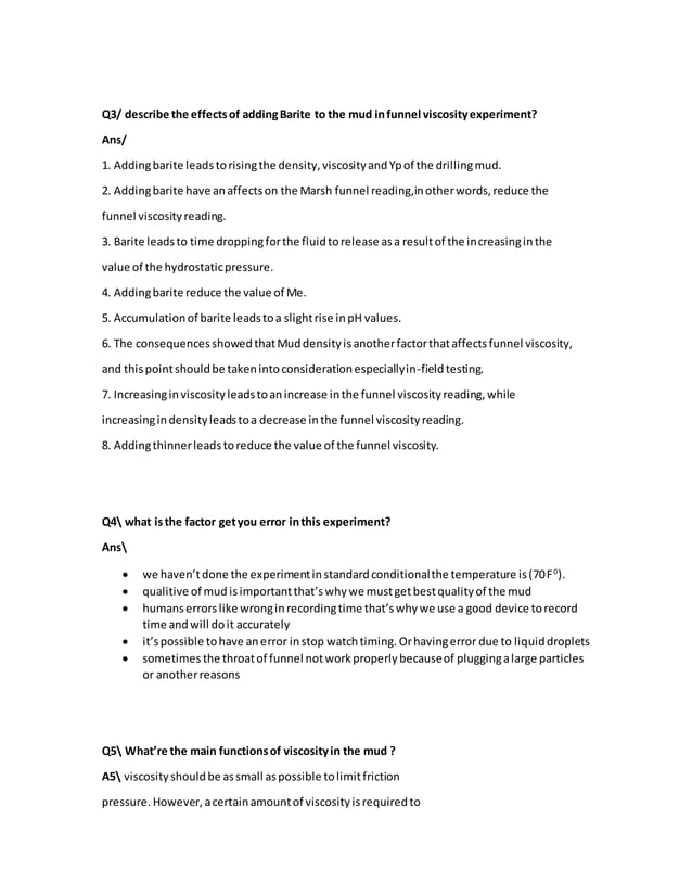 Funnel viscosity discussion by Muhammed Fuad Rashid | PDF