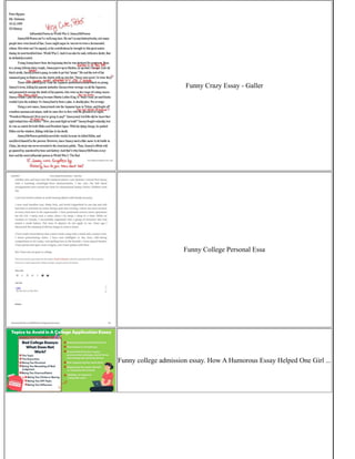 Funny College Essay | PDF