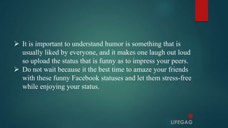 FUNNY FACEBOOK STATUSES | PPT